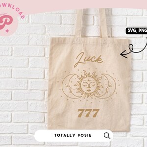 Angel Numbers SVG | 777, Luck, Boho Moon, Celestial, Bohemian Sun ...