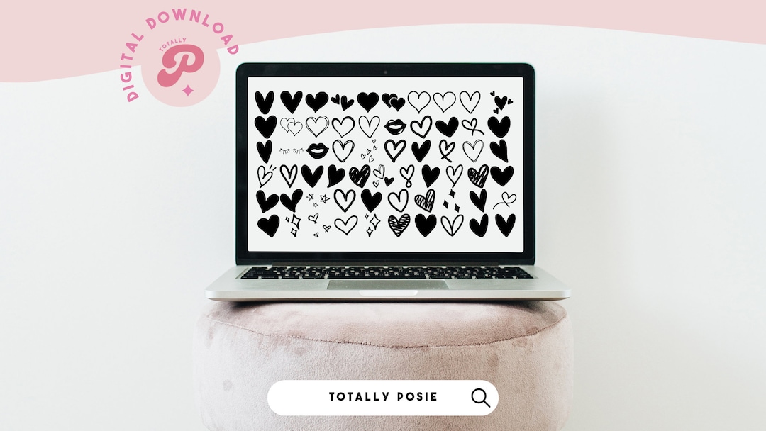 Heart Procreate Stamps | Hears, Doodles, Lips, Love, Stars, Valentine's ...