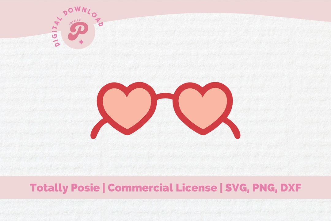 Heart Glasses SVG | Love, Hearts, Valentine's Day, V Day, Retro ...