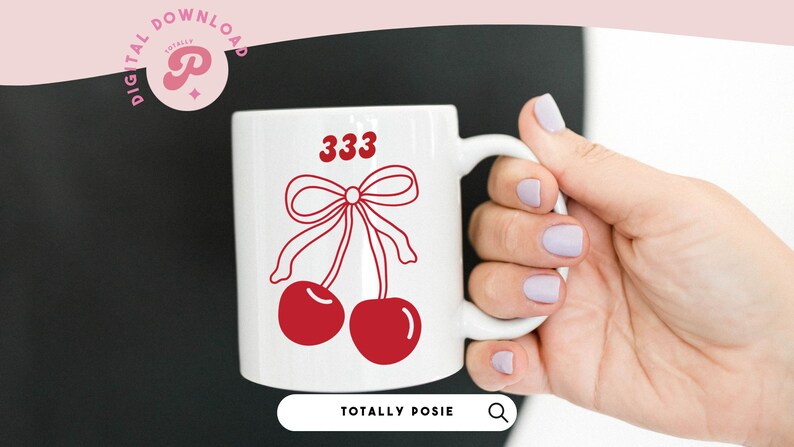 Cherry Bow Angel Numbers SVG Bundle Angel Aesthetic SVG, Cherries, Bows ...