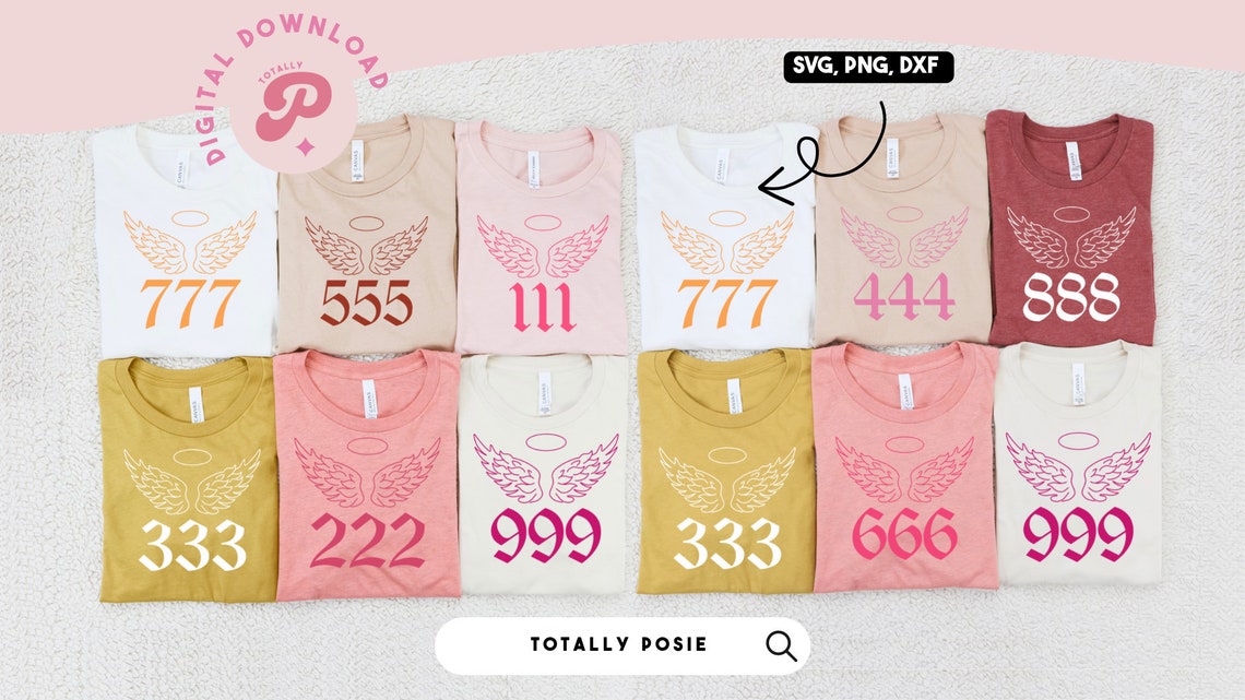 Angel Numbers SVG Bundle Angel Aesthetic SVG Spiritual - Etsy