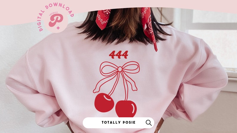 Cherry Bow Angel Numbers SVG Bundle Angel Aesthetic SVG, Cherries, Bows ...