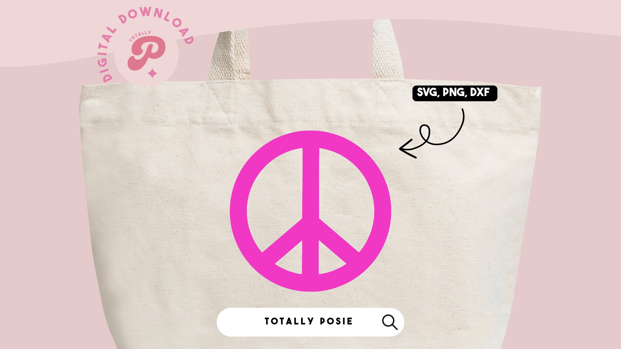 Pink Peace Sign SVG Clipart, Doodles, Graphic, Vector SVG, Sticker ...