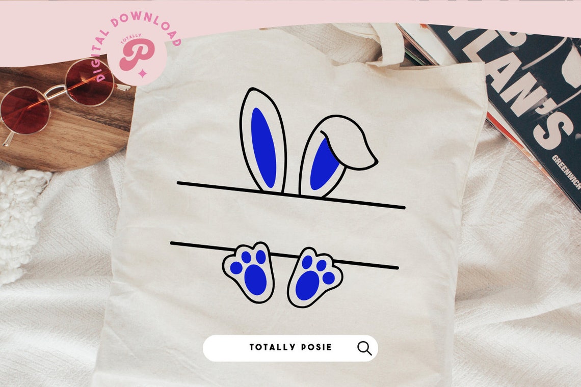Easter Monogram SVG Bunny Ears | Custom Name Boy Girl Bow Rabbit Ears ...