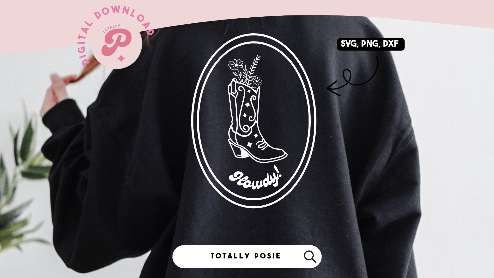 Howdy Cowboy Boot SVG Western Country Flowers Floral - Etsy