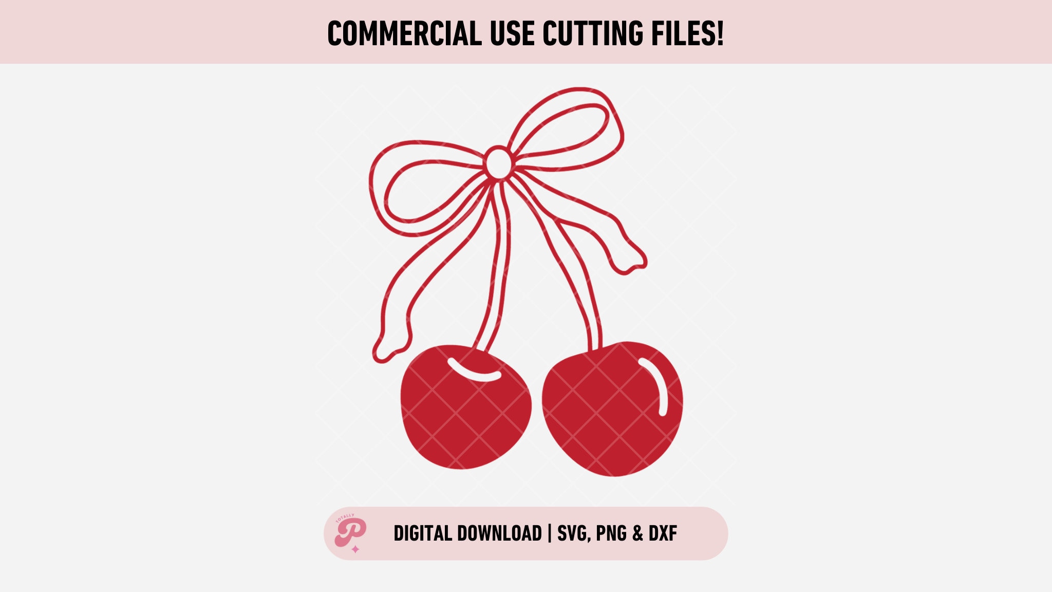 Cherry Bow SVG Preppy Red Bow, Cherries, Red Coquette Aesthetic, Girly ...