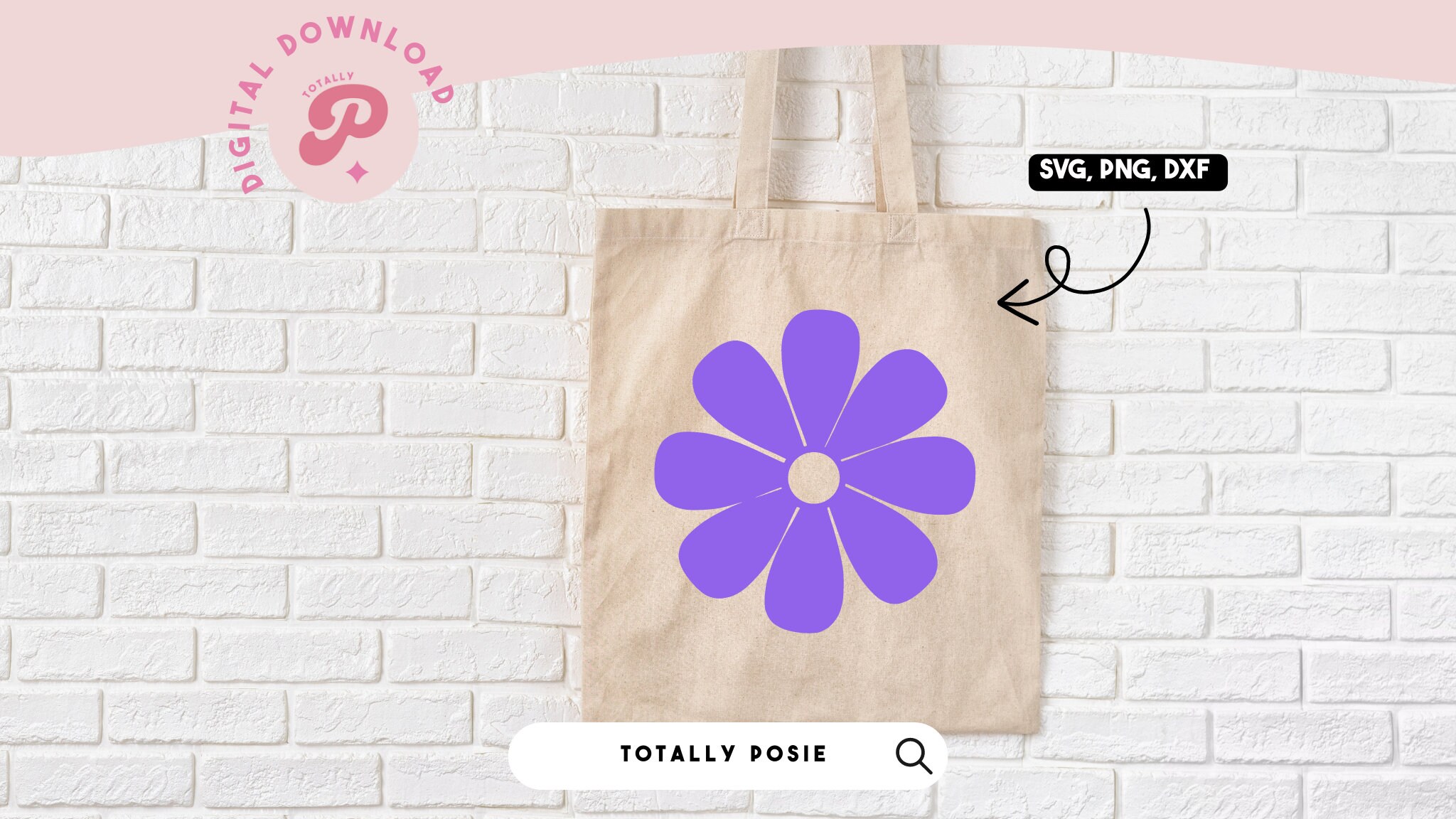 Purple Daisy SVG | Clipart, Doodles, Plant Graphic, Vector SVG, Sticker ...
