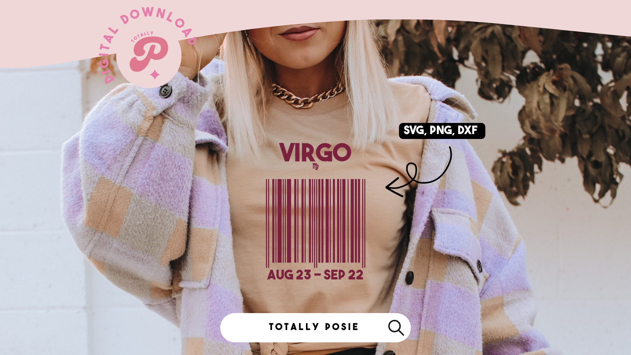 Virgo Zodiac SVG | Astrology, Horoscope, Barcode, Moon, Sun, Birthday ...