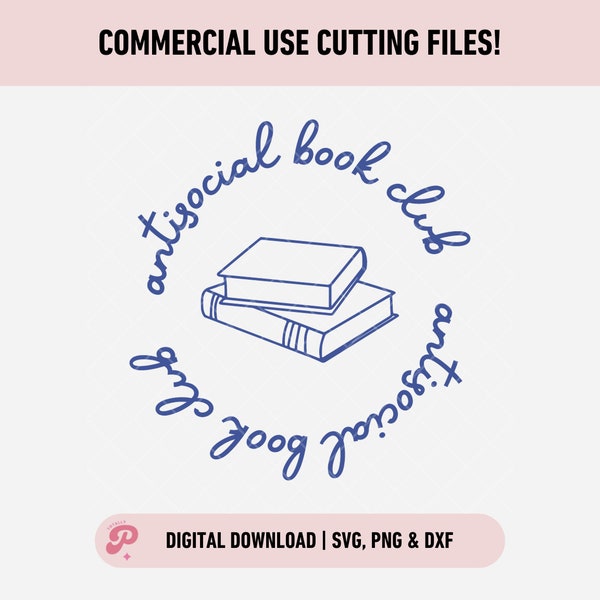Antisocial Book Club Svg - Etsy