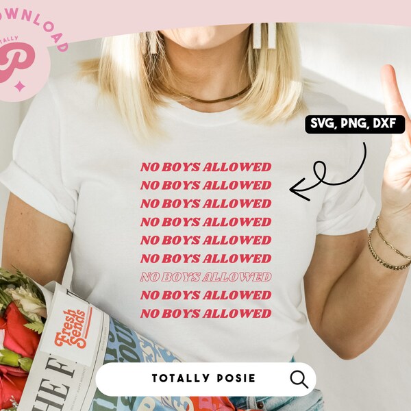 No Boys Allowed Sign - Etsy
