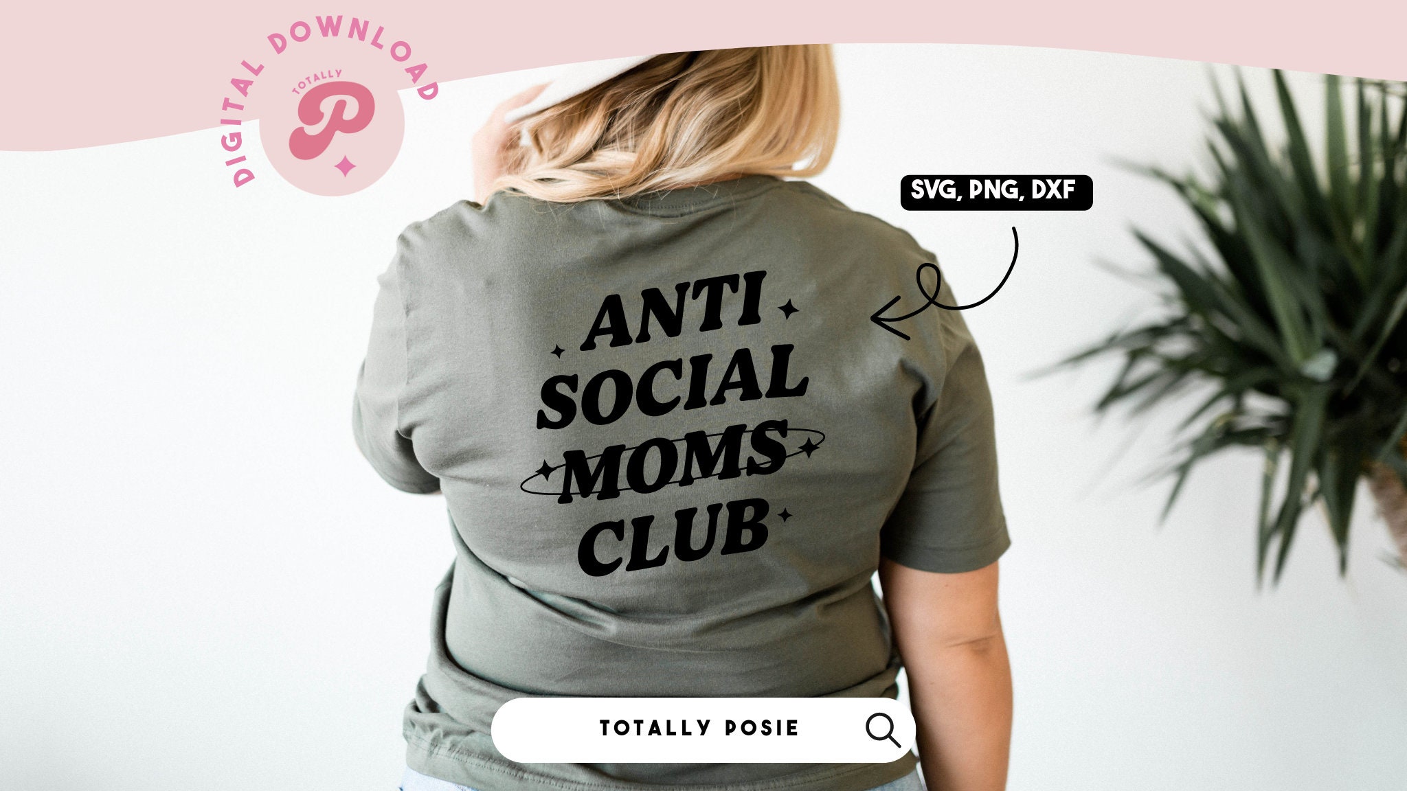 Anti Social Moms Club SVG Mama, Mom Life, Mom Shirt, Antisocial, Retro ...