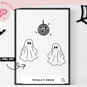 Ghost Spooky Disco SVG | Retro, Groovy, Halloween, Ghosts, Disco Ball ...