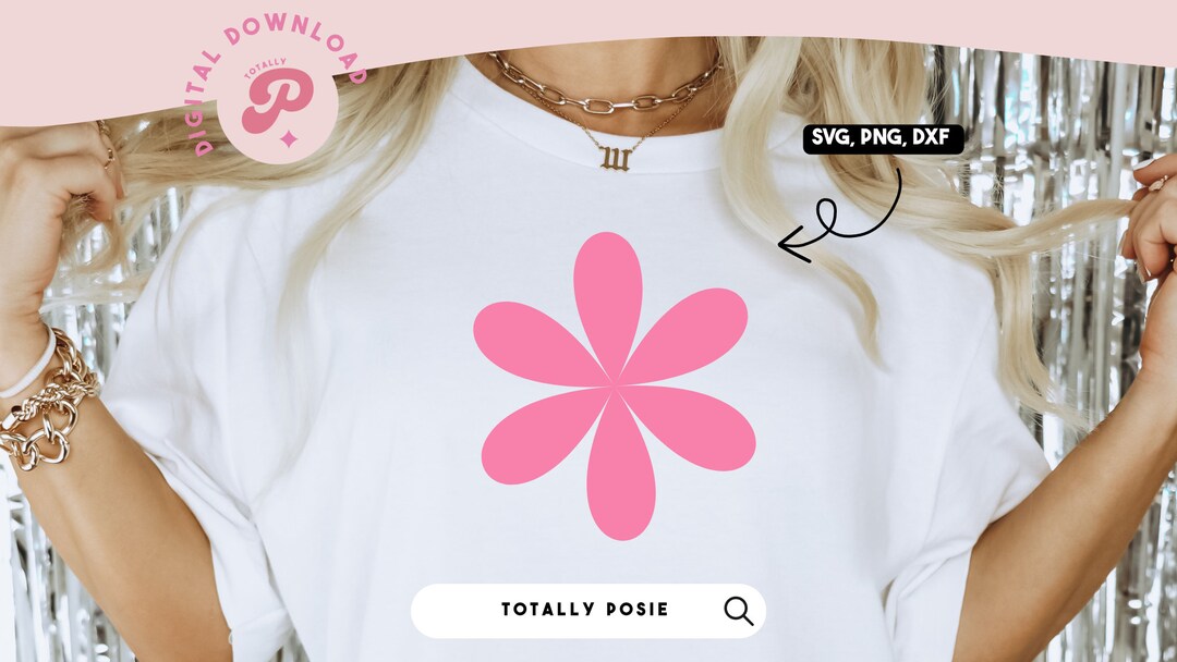 Pink Daisy SVG Clipart, Doodles, Plants Graphic, Vector SVG, Sticker ...