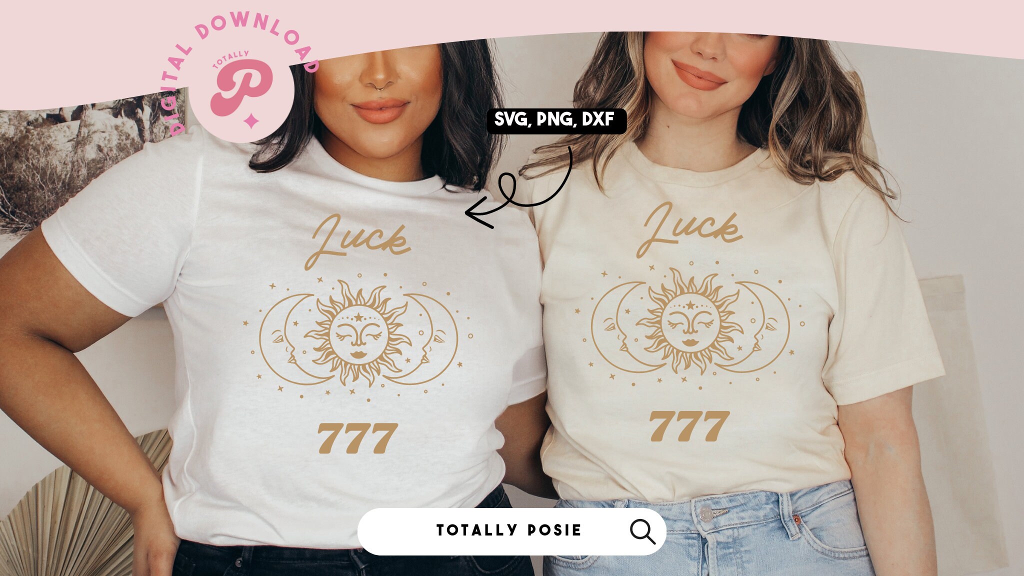 Angel Numbers SVG | 777, Luck, Boho Moon, Celestial, Bohemian Sun ...