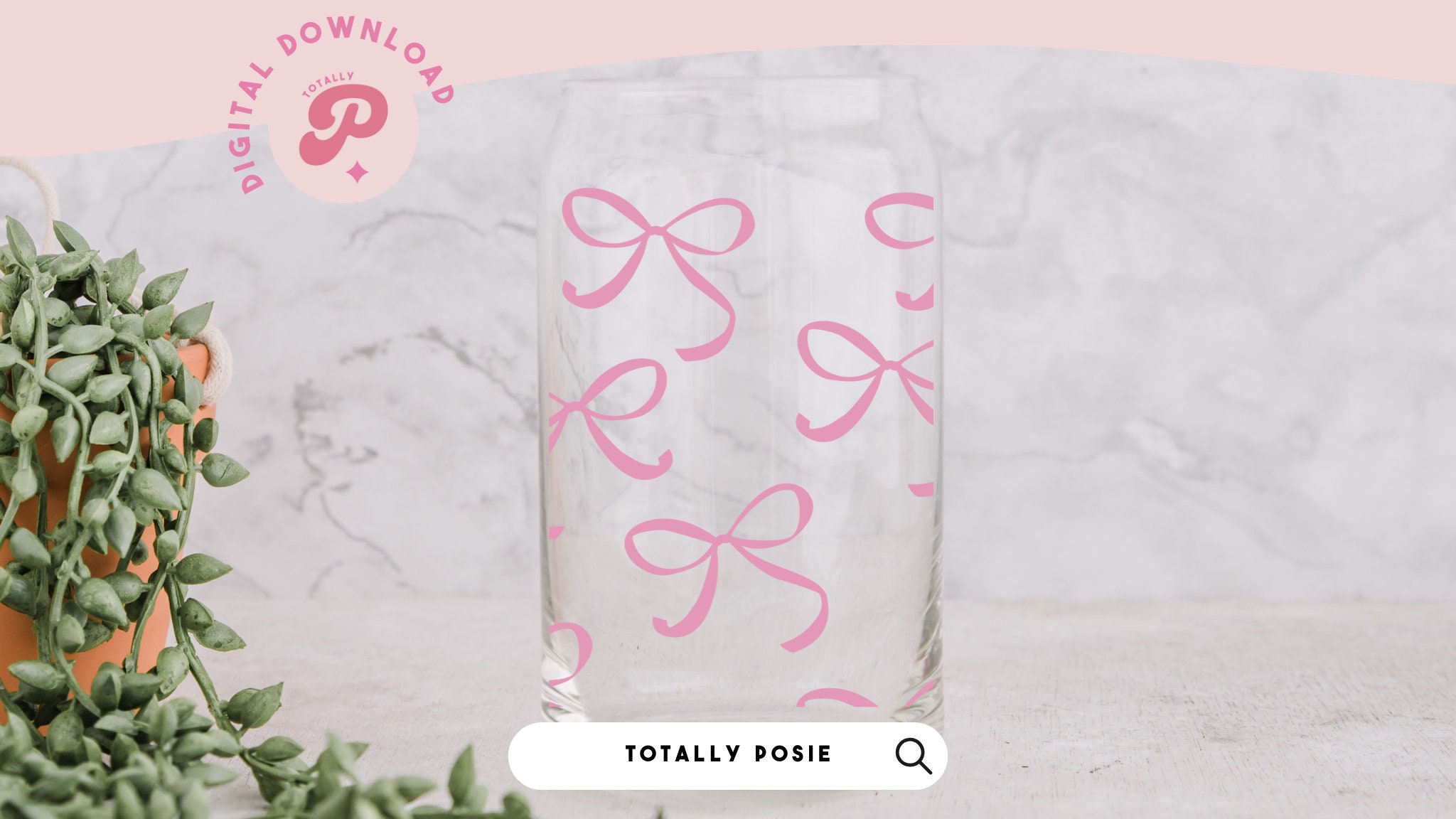 Bow Glass Can Wrap Ribbon, Pink Bow, Pink Bows, Pink Aesthetic, Coffee ...