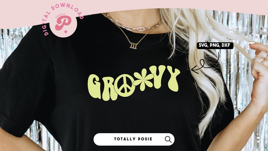 Groovy SVG | Peace Sign Clipart, Daisy Doodle, Graphic, Vector, Sticker ...