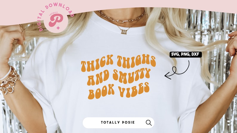 Smutty Book Vibes SVG Thick Thighs, Spicy Books, Smutty Reader, Bookish ...