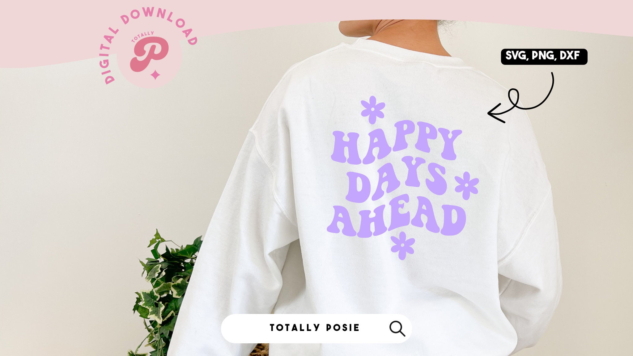 Happy Days Ahead SVG Good Days, Happy Daze, Good Daze, Better Times Ahead Wavy Text Silhouette ...
