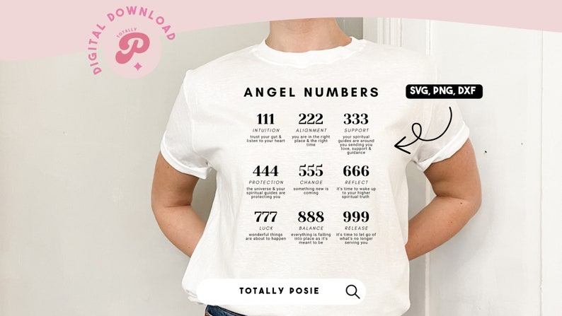 Angel Numbers SVG Angel Aesthetic SVG, Spiritual, Trendy, Lucky Numbers ...