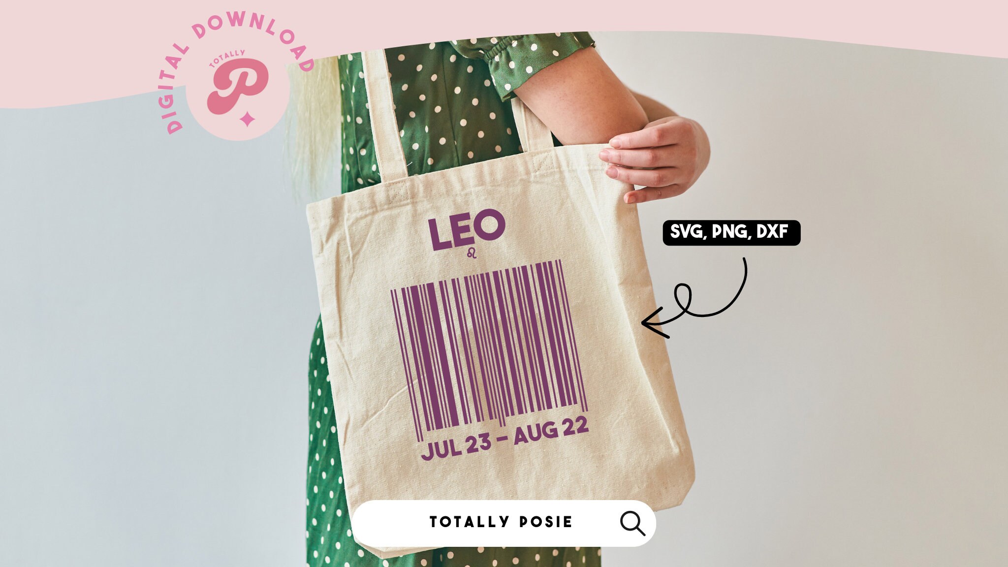 Leo Zodiac SVG Astrology Horoscope Barcode Moon Sun - Etsy
