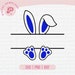 Easter Monogram SVG Bunny Ears | Custom Name Boy Girl Bow Rabbit Ears ...