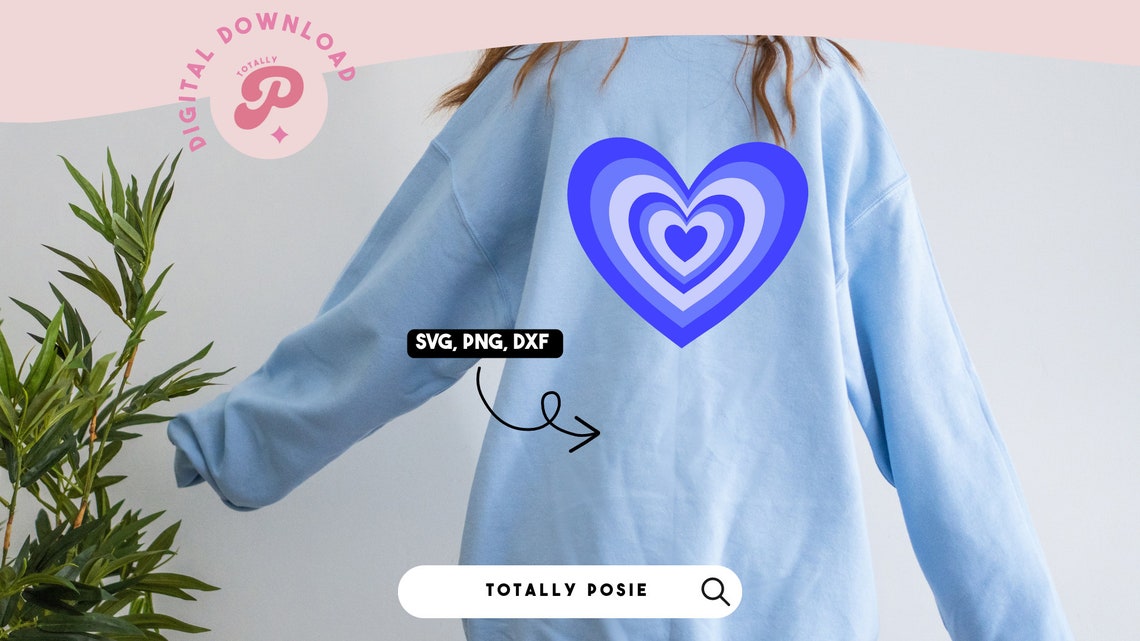 Blue Heart SVG Y2K Inspired Latte Heart Blue Love - Etsy