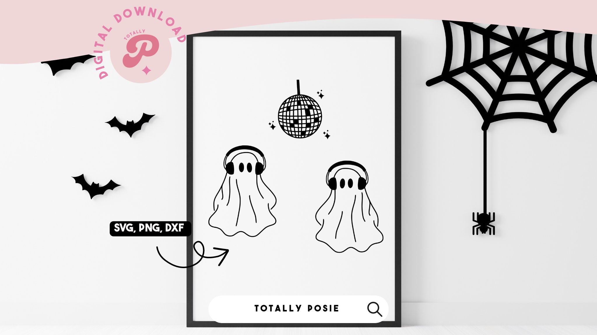 Ghost Spooky Disco SVG | Retro, Groovy, Halloween, Ghosts, Disco Ball ...