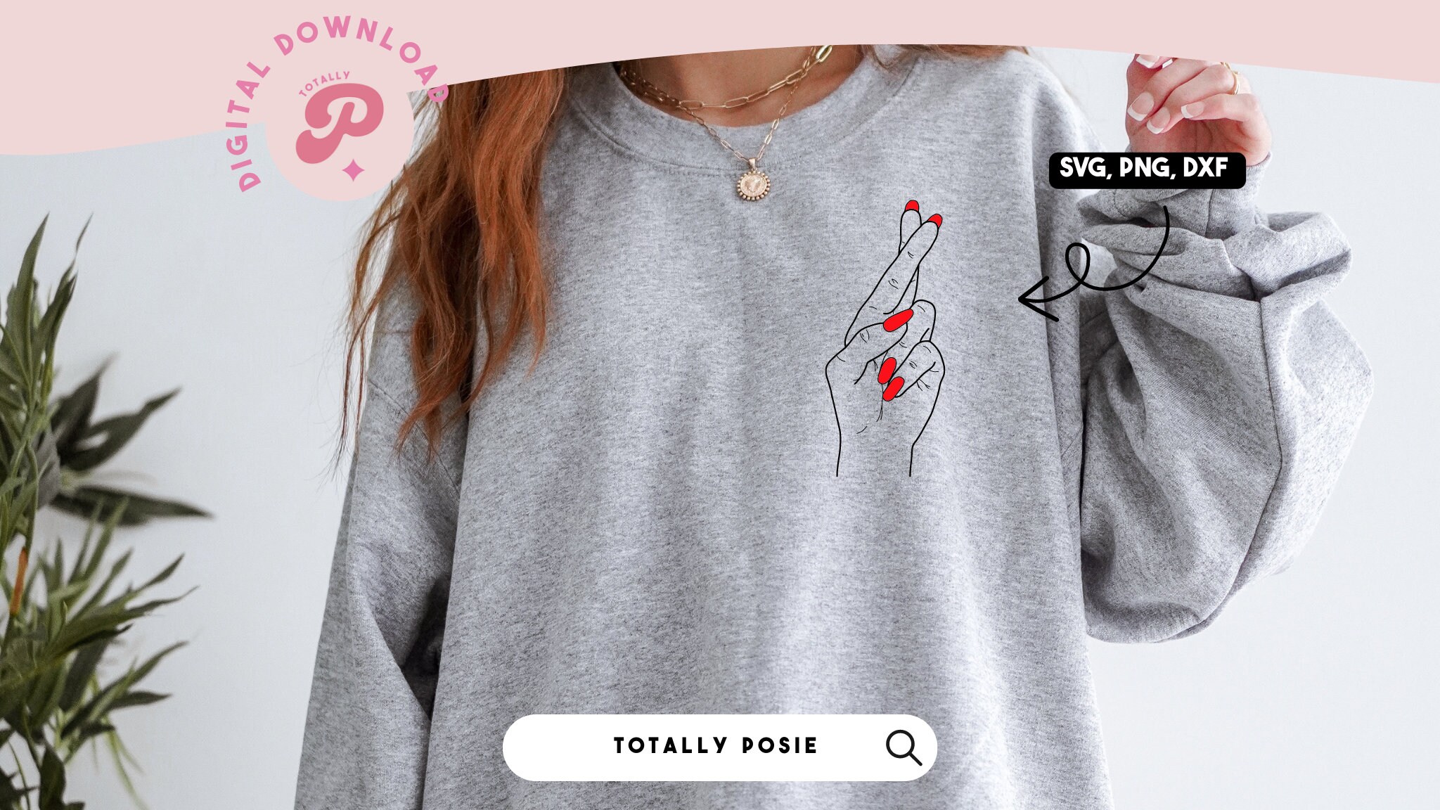 Fingers Crossed SVG Wish for Luck Hands SVG Good Luck - Etsy
