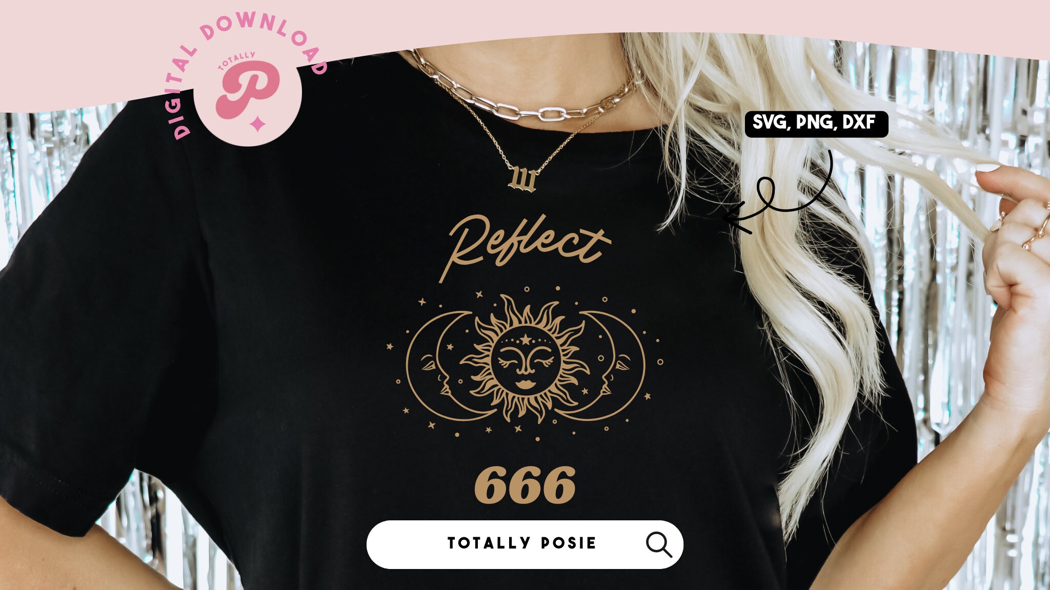 Angel Numbers SVG 666, Reflect, Boho Moon, Celestial, Bohemian Sun ...