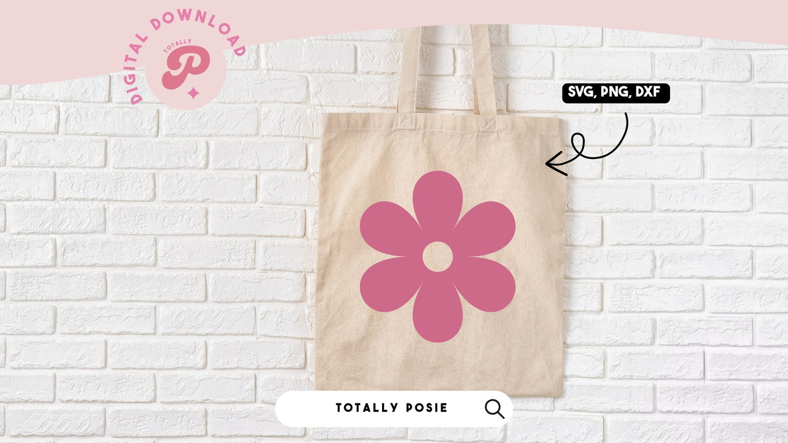 Pink Daisy SVG Clipart, Doodles, Plants Graphic, Vector SVG, Sticker ...