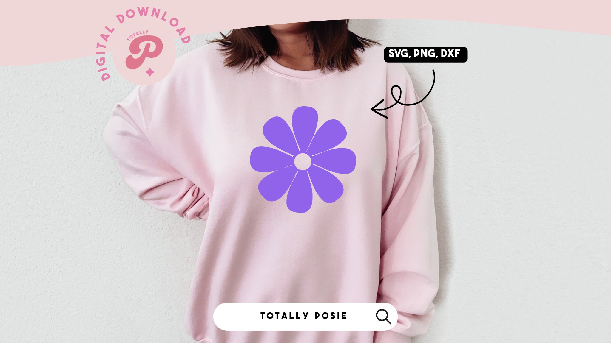 Purple Daisy SVG Clipart Doodles Plant Graphic Vector - Etsy