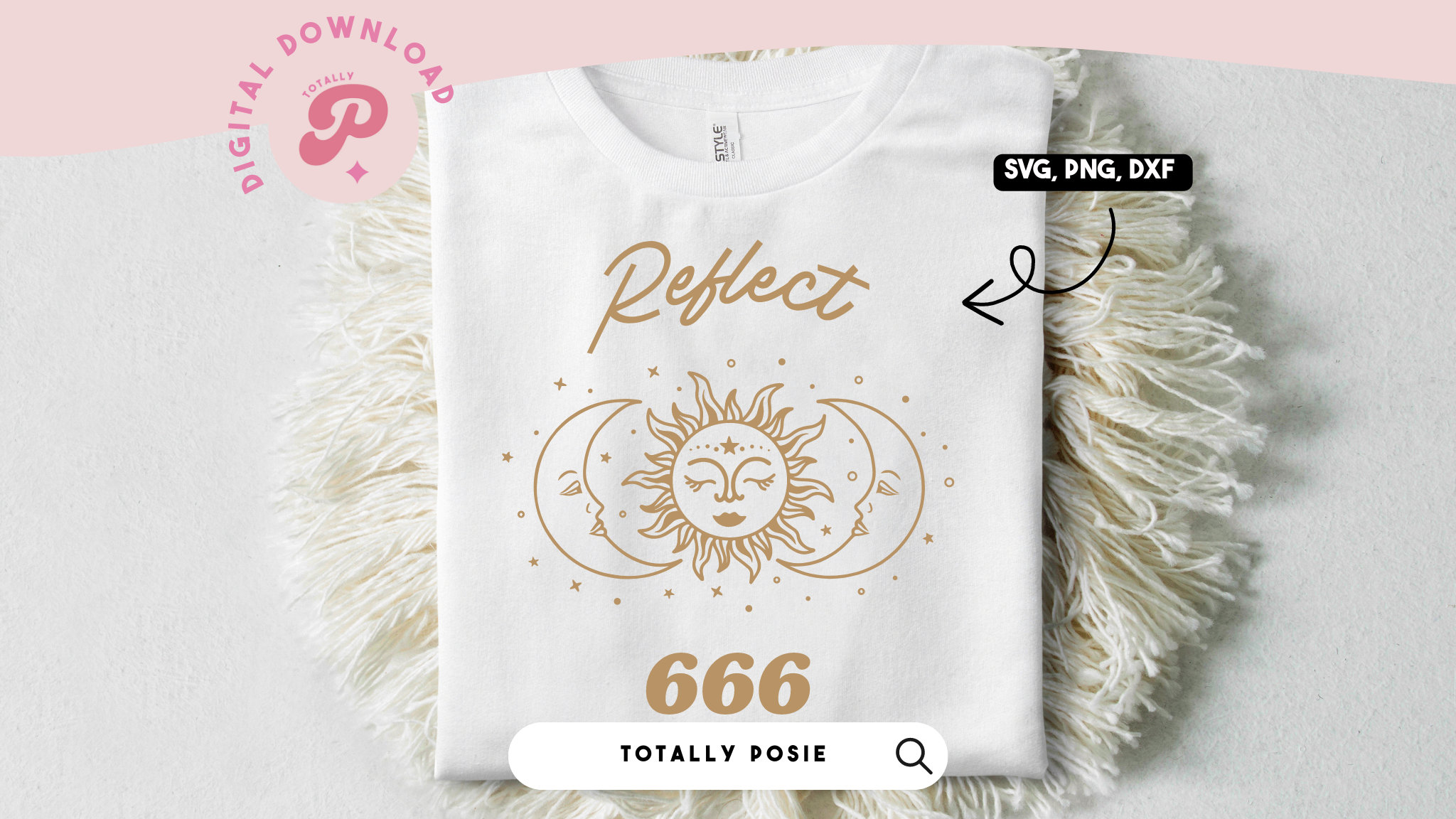 Angel Numbers SVG 666 Reflect Boho Moon Celestial - Etsy