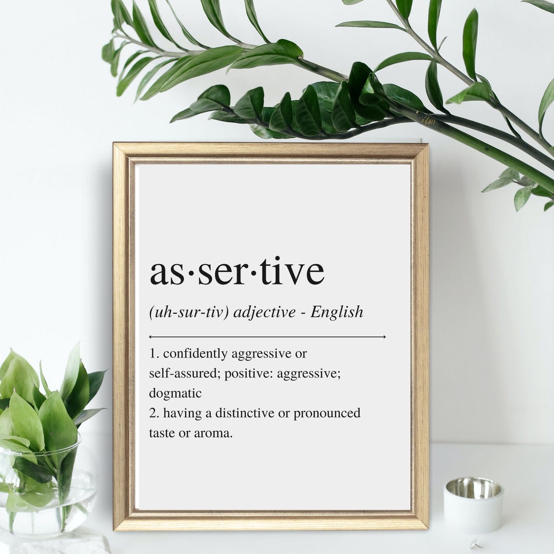 Assertive Definition Printable Wall Art Perfect for Home or - Etsy