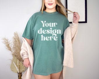 Light Green Comfort Colors Mockup - Etsy