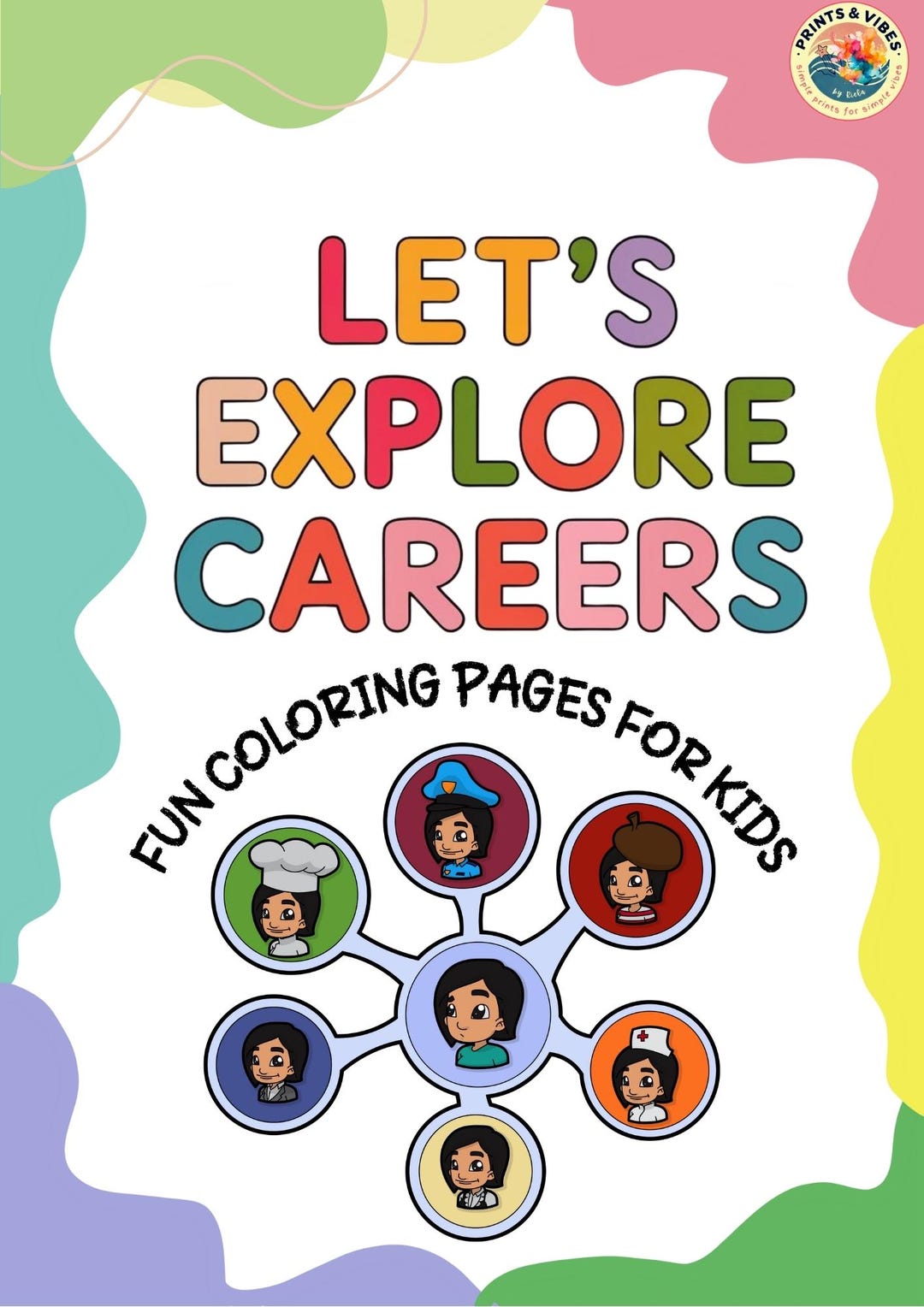Career Coloring Book for Kids: 60 Pages, Learning Activity (PDF) - Etsy ...