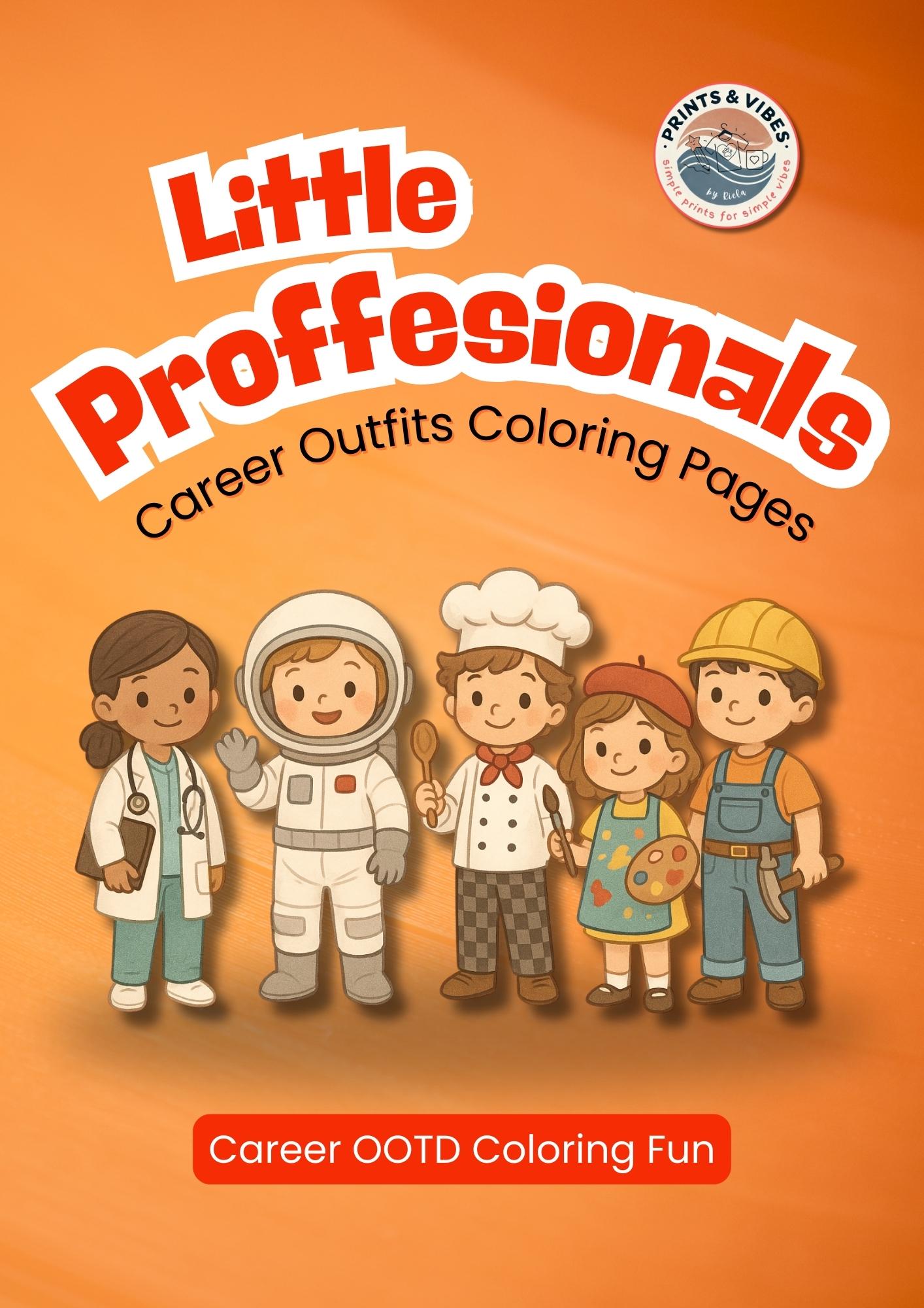 Career Coloring Page for Kids PDF · Preschool Activity for Career Week ...