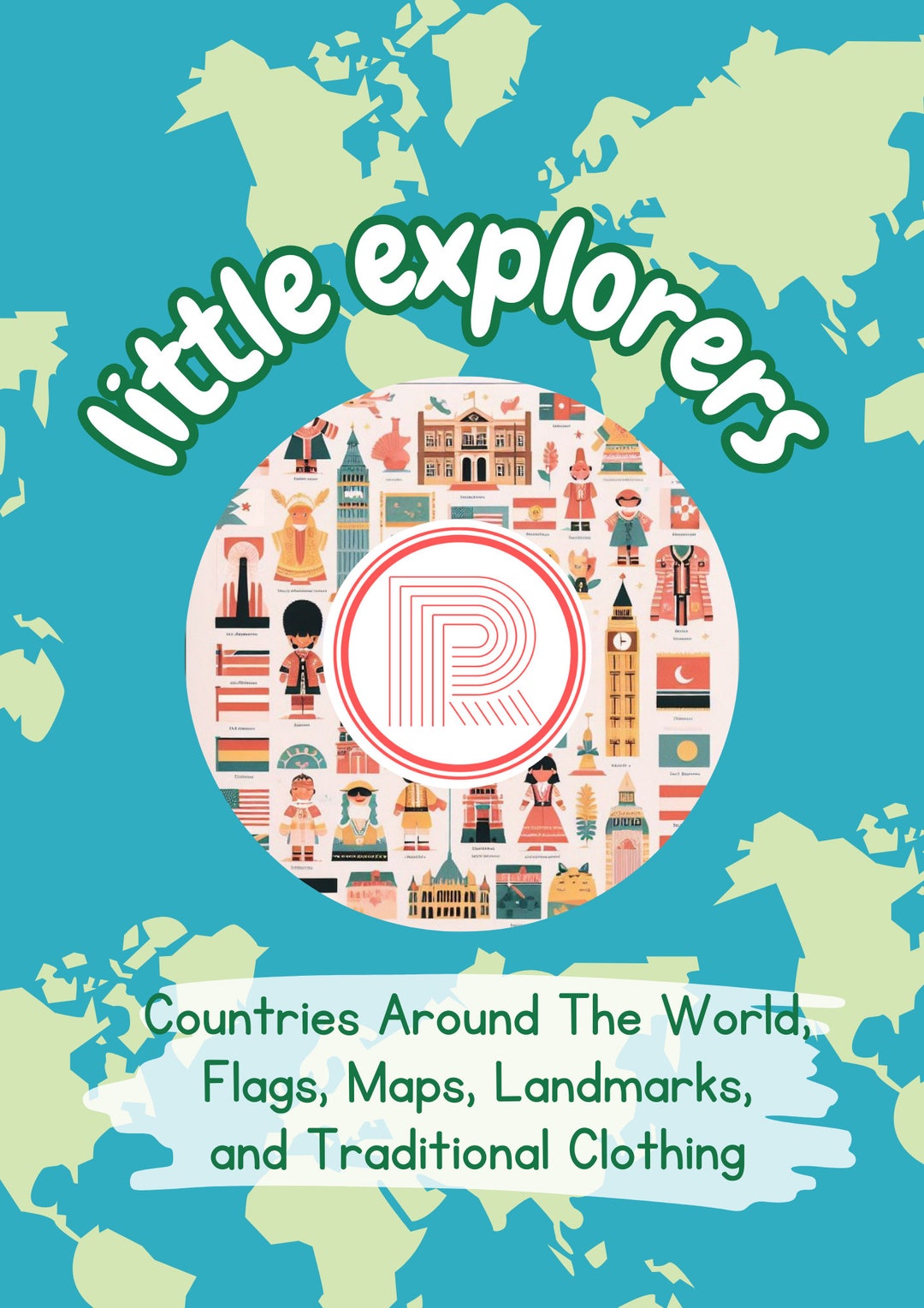 Countries Coloring Pages for Kids | Landmarks Worksheets | Fun ...