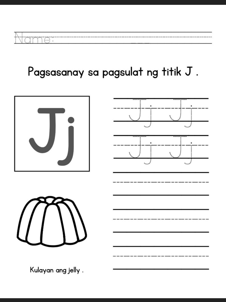Filipino Alphabet Worksheets for Kids | Preschool Writing Practice ...