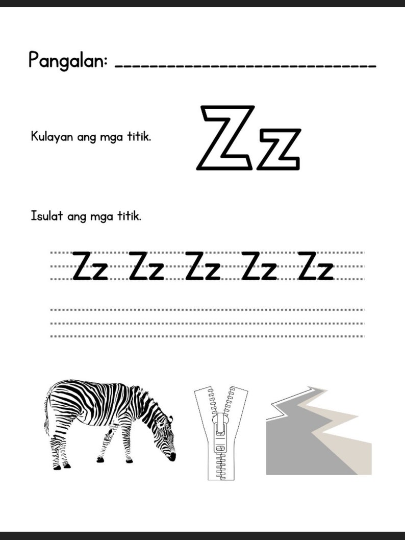 Filipino Alphabet Busy Book: Early Learning Printable (PDF) - Etsy
