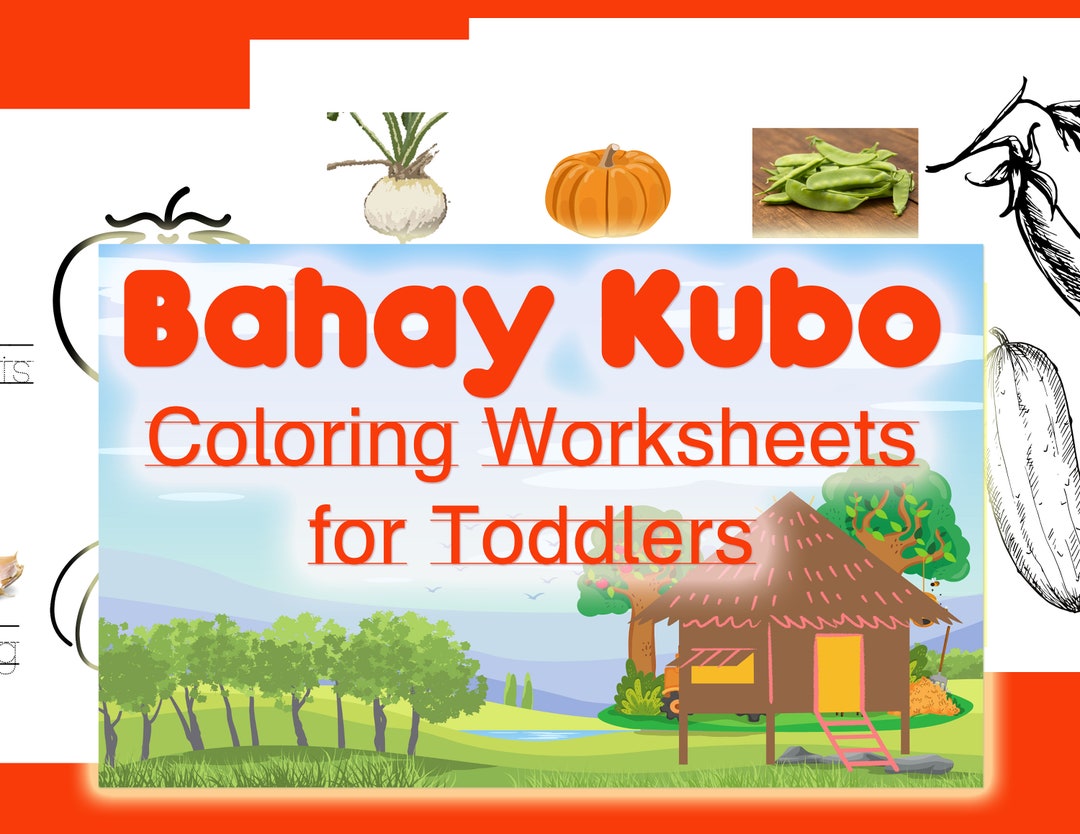 Bahay Kubo: Coloring & Tracing Practice Sheets for Toddlers - Etsy Canada