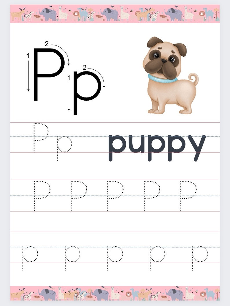 Alphabet Tracing Worksheets Letter Tracing Alphabet Practice ...