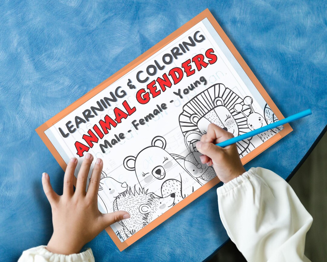 Learn Animal Genders With This Coloring Pages for Toddlers: Ideal for ...