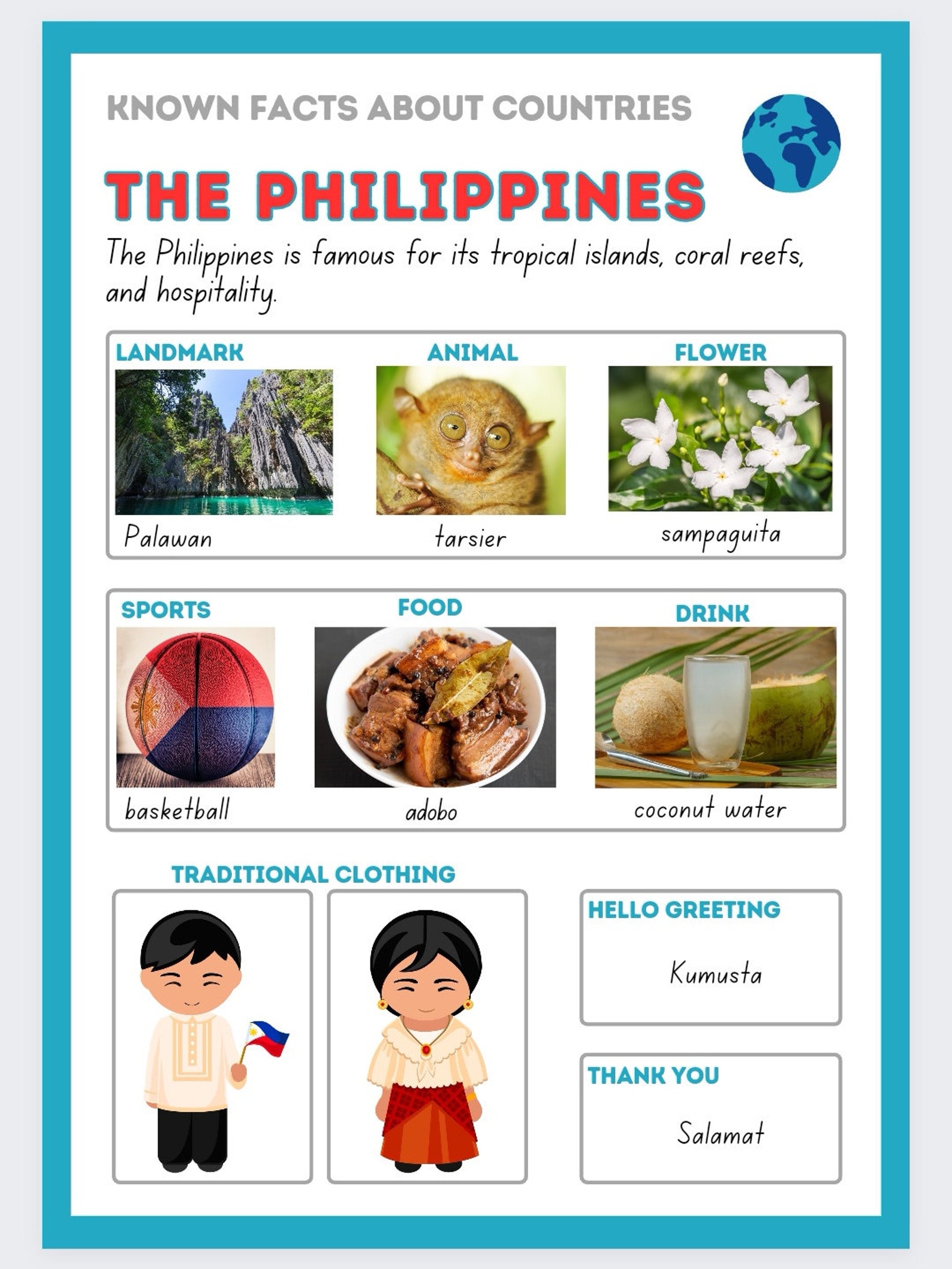 Country Landmarks Coloring Pages for Kids Explore Cultures, Foods ...