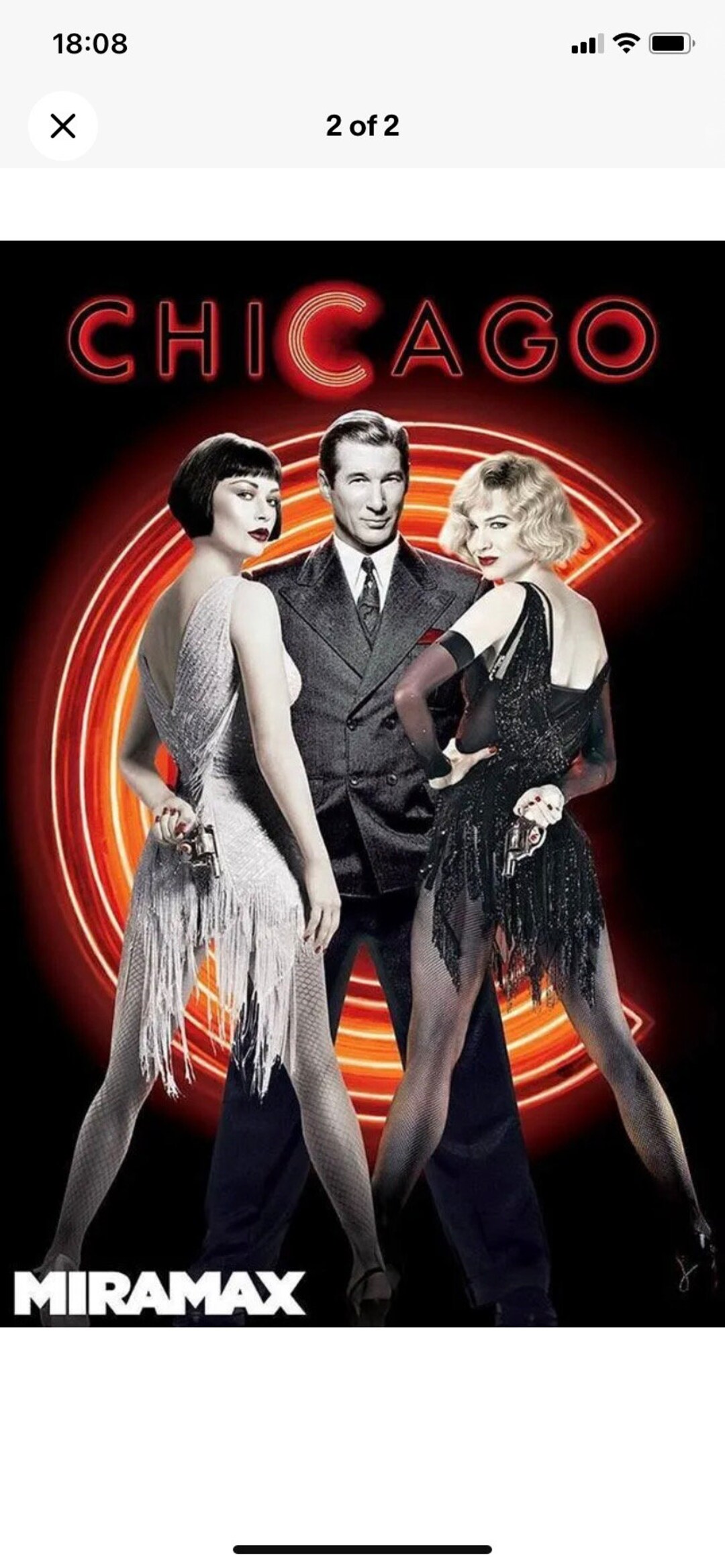 Chicago Musical Richard Gere 35mm Film Cell Keyring Keychain Movie ...