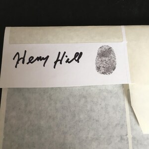 Henry Hill the Original Goodfella Signed Sticker Finger Prints New York ...