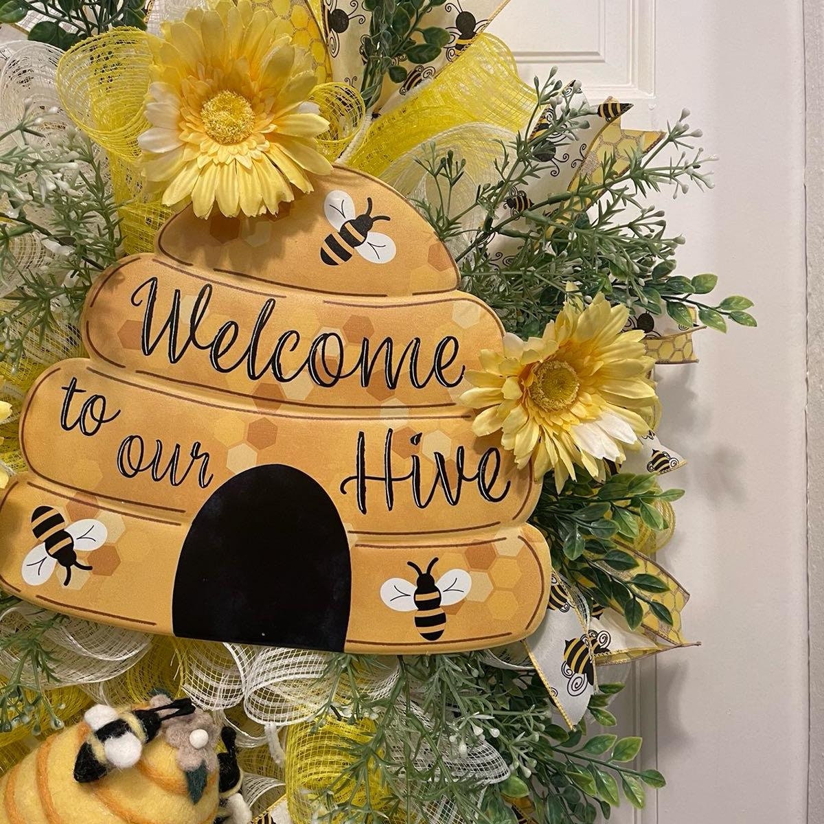 Welcome Beehive Wreath, Summer, Spring Wreath - Etsy