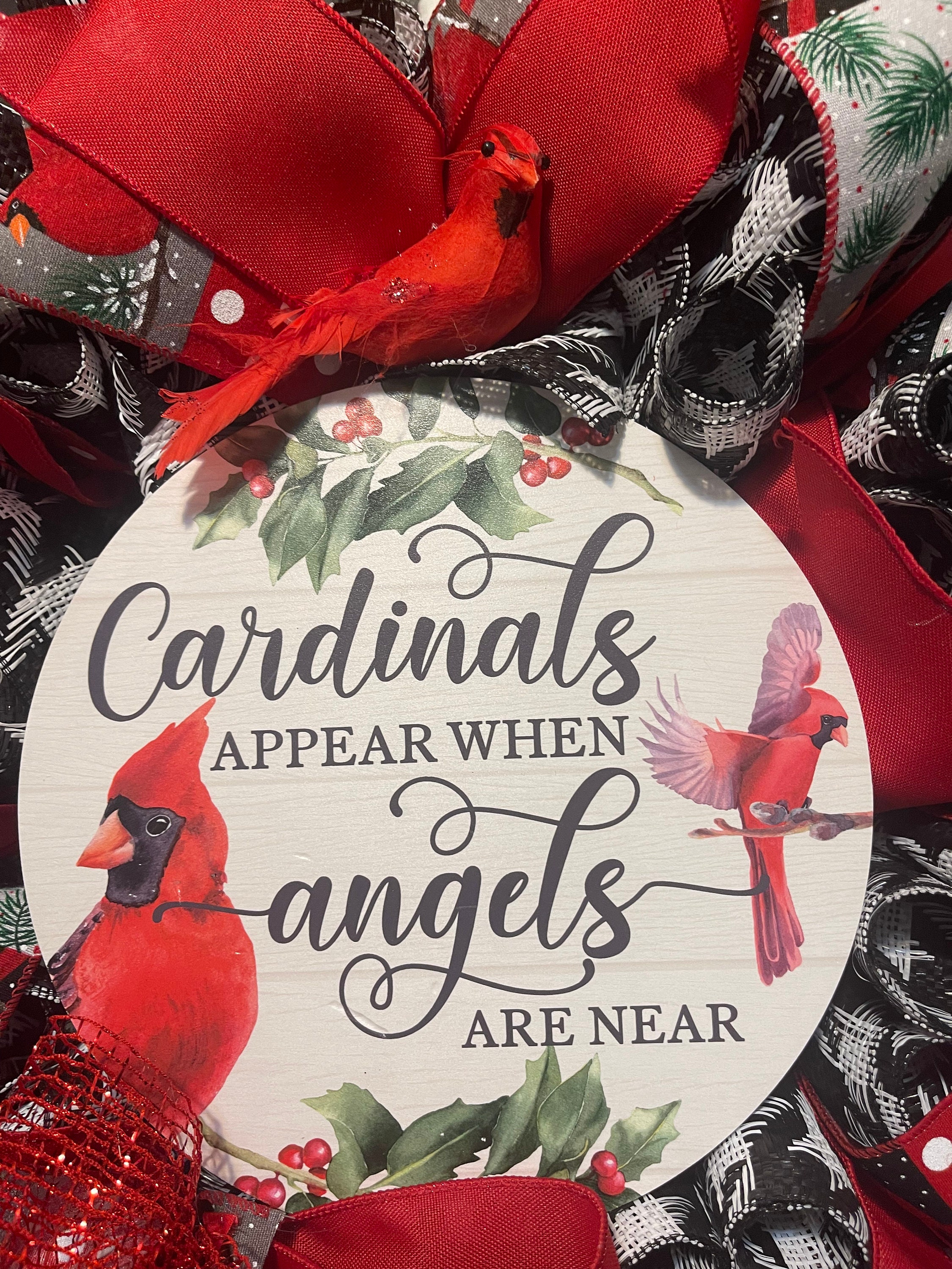 Cardinal Wreath, Cardinal Sign Wreath - Etsy