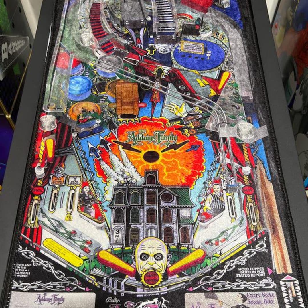 Addams Family Rug, Pinball Rug, Playing Room Rug, Arcade Rug, Retro ...