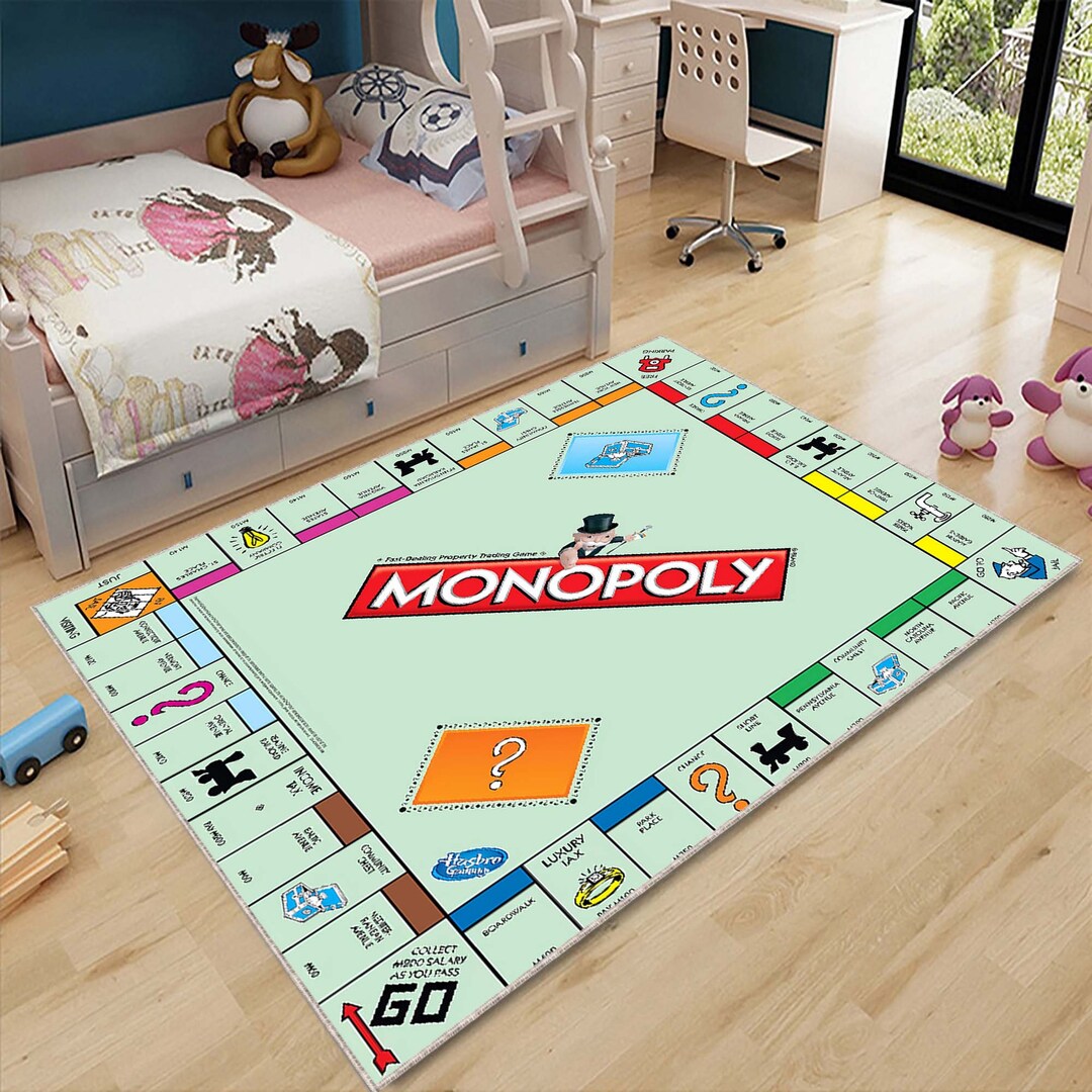 Board Game Rug, Monopoly Rug, Kids Rug, Boy Room Rug, Girl Room Rug ...