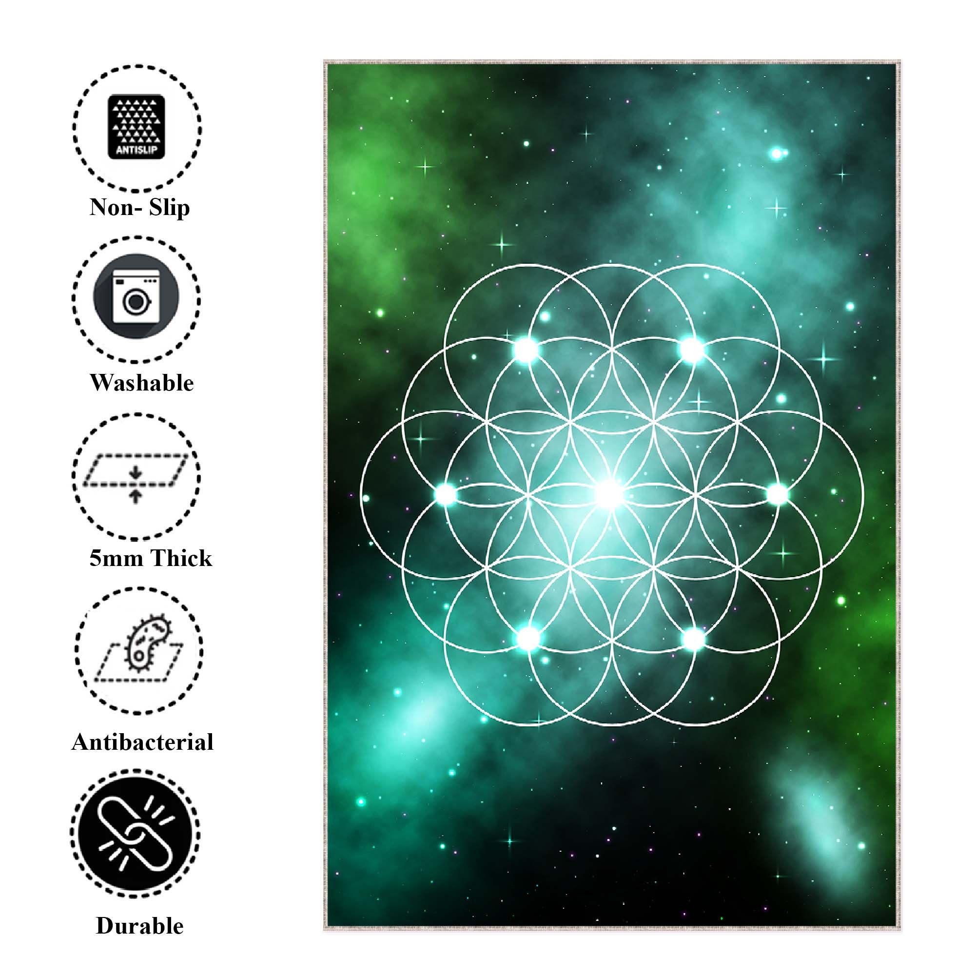 Mandala, Sacred Geometry, Flower of Life, Galaxy, Drawn White Geometric ...